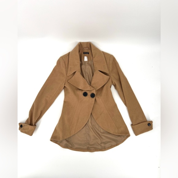 VENUS | Jackets & Coats | Venus Camel Tan Blazer Pea Coat Wool Fall Jacket | Poshmark
